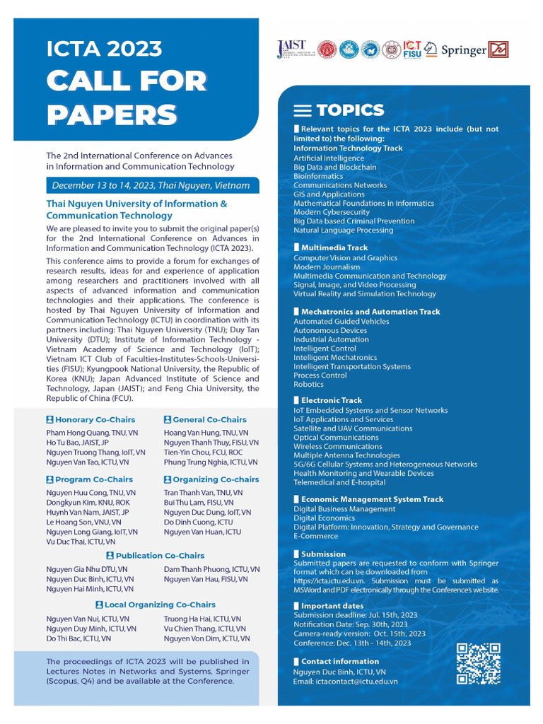 CFP Icta 2023 | PDF