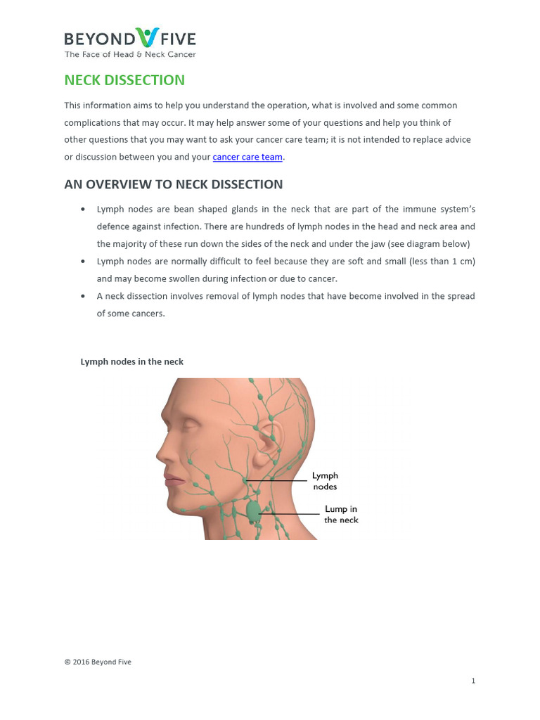 Beyond Five Neck Dissection Final PDF 290317 | PDF | Lymphatic System ...