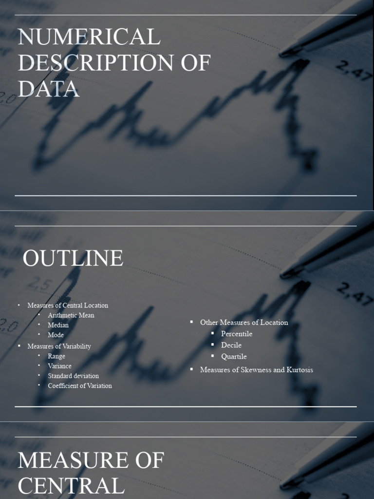 Numerical Description of Data | PDF