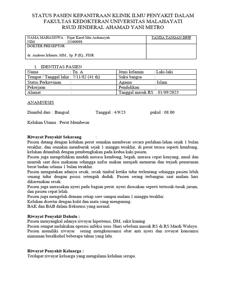 Status Pasien Bangsal New | PDF | Pengembangan Diri
