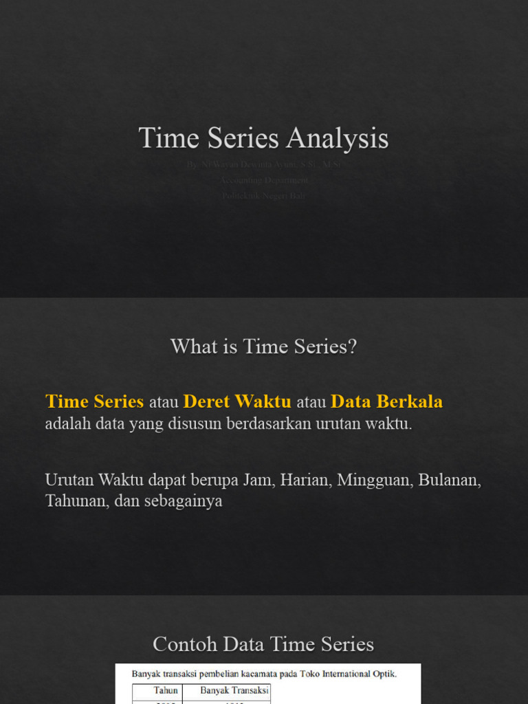 11 - Time Series Analysis | PDF