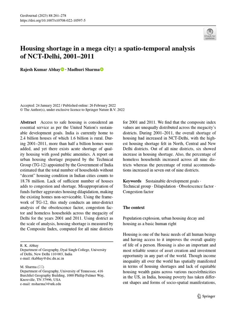 Analysis of Housing Shortage..check Methodology Used | PDF | Affordable ...