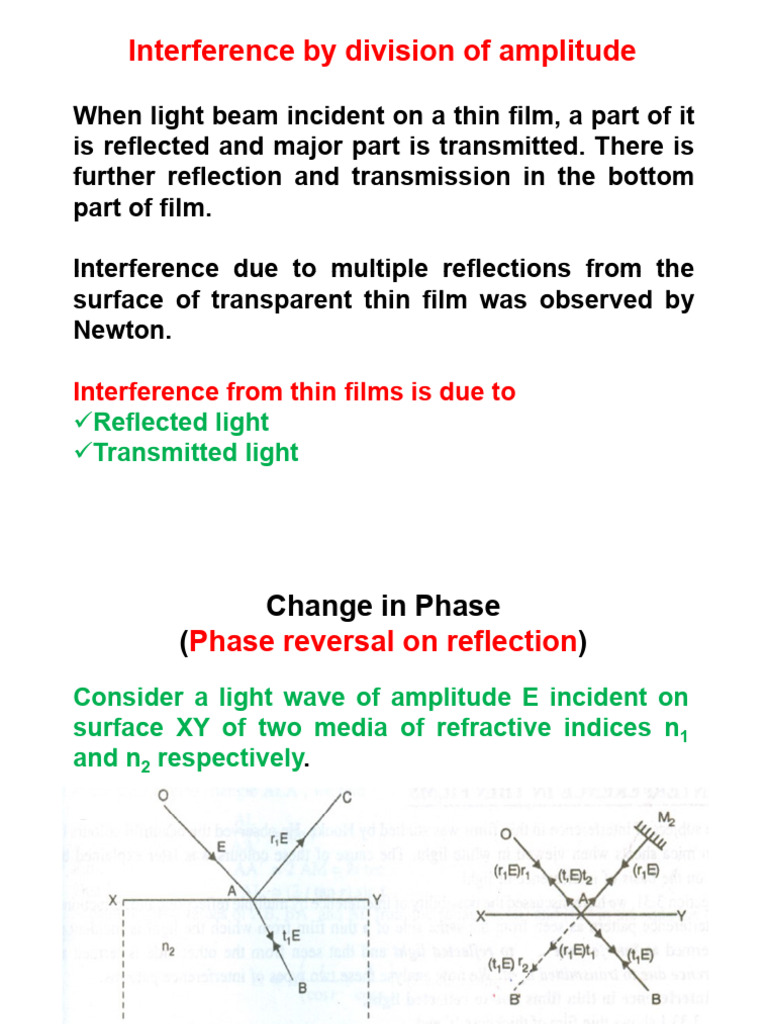 Lecture7 8 | PDF | Reflection (Physics) | Refractive Index Lecture7 8 | PDF | Reflection (Physics) | Refractive Index