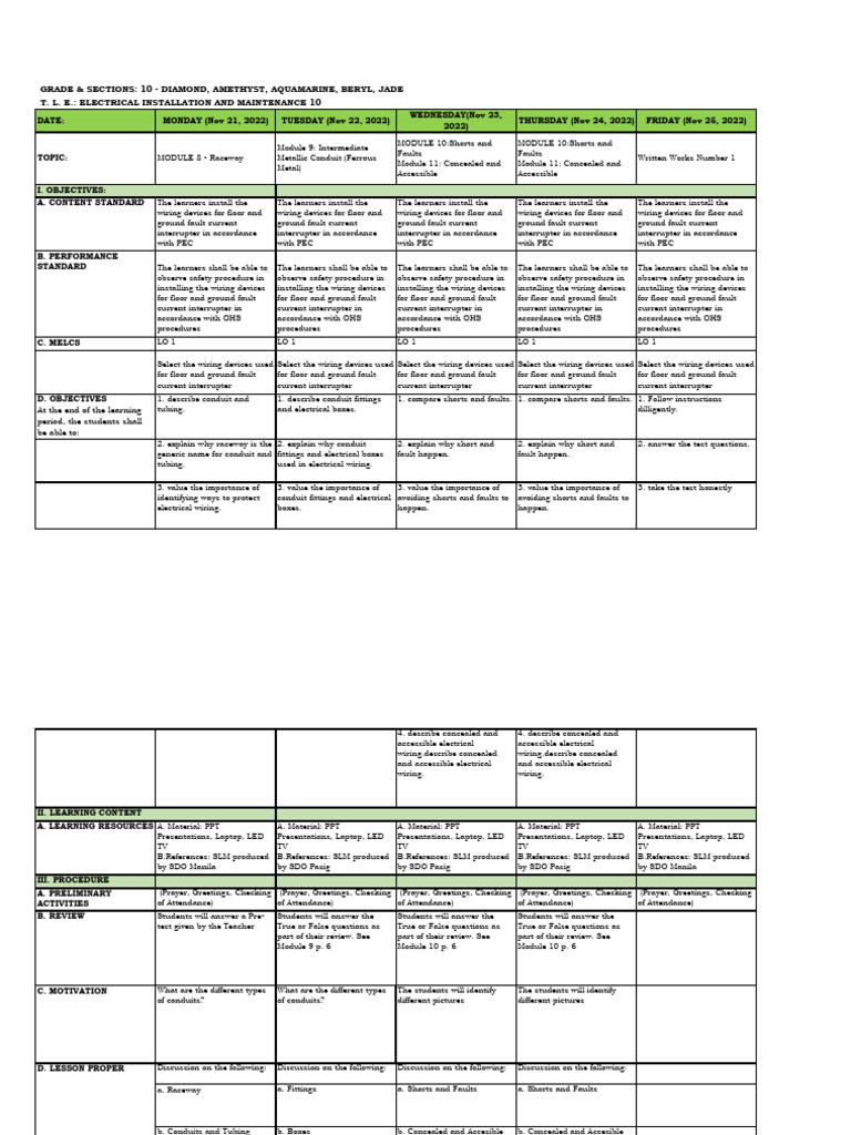 DLL-in-EIM 10 Week 3 | PDF | Electrical Wiring | Building Engineering