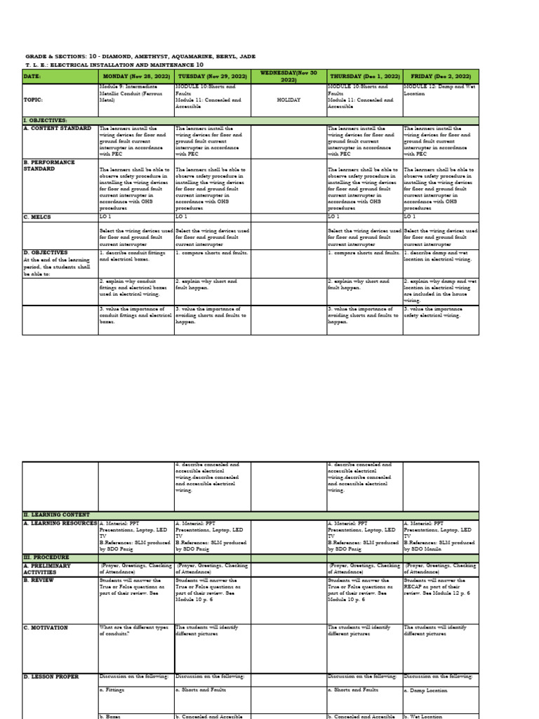 DLL-in-EIM 10 Week 4 | PDF | Electrical Wiring