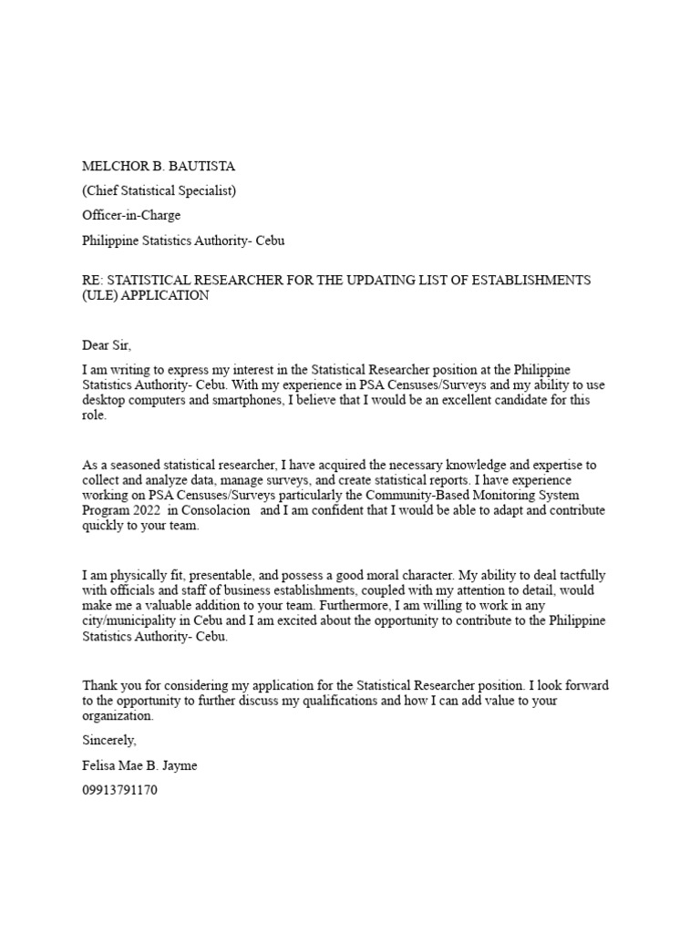 Application Letter1 | PDF | Career & Growth | Business