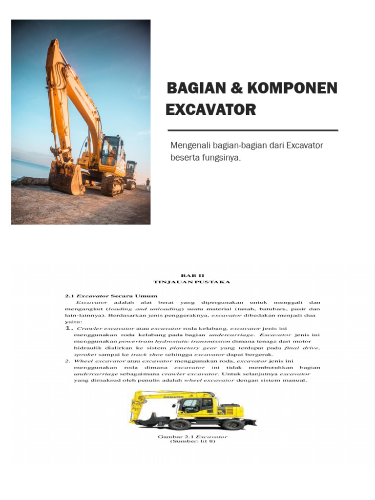 MATERI - Bagian Komponen Excavator Serta Fungsi | PDF | Komputer ...
