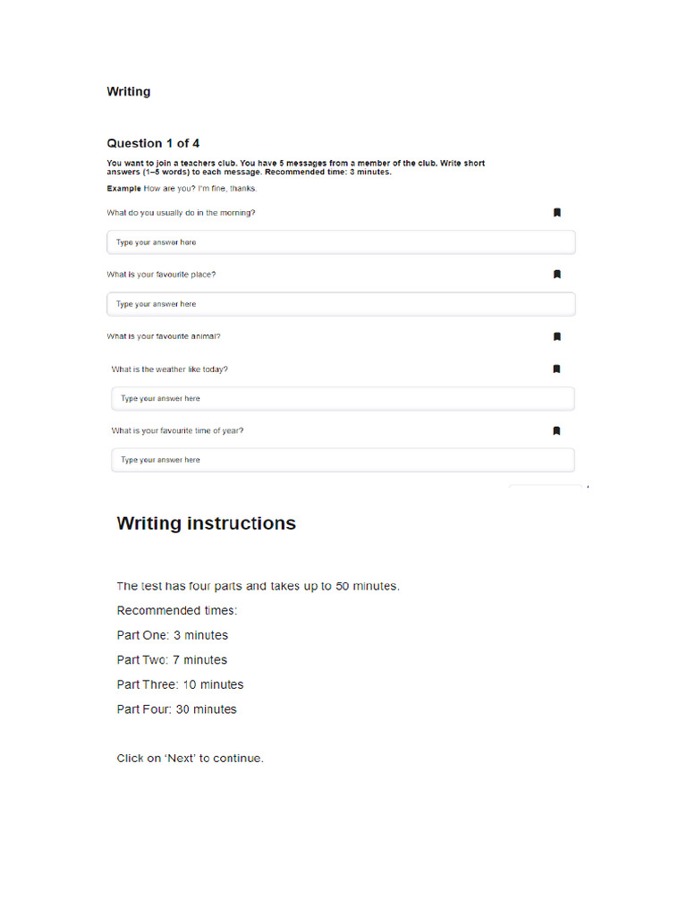 Aptis Writing Part | PDF