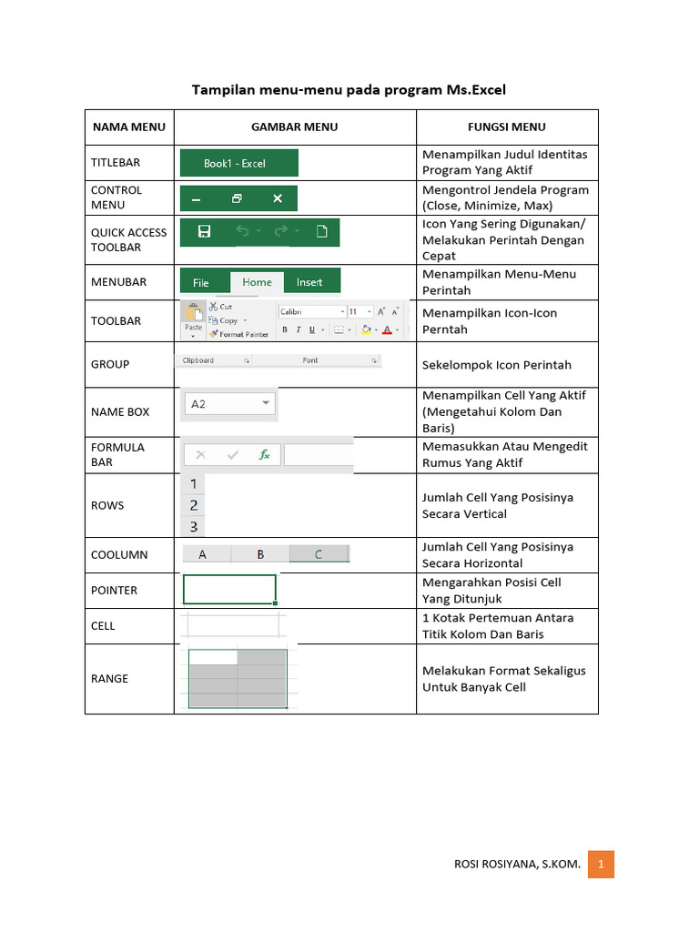 Bahan Materi ASAS Ms Excel | PDF