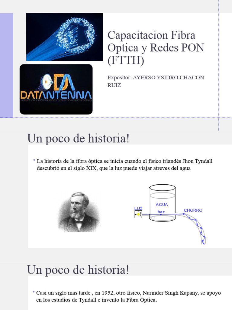 Capacitacion Fibra Optica y Redes PON FTTH | Descargar gratis PDF | Fibra óptica | Óptica
