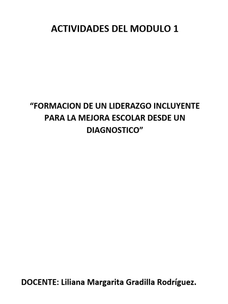 Actividades Modulo 1 | PDF | Enseñando | Aprendizaje