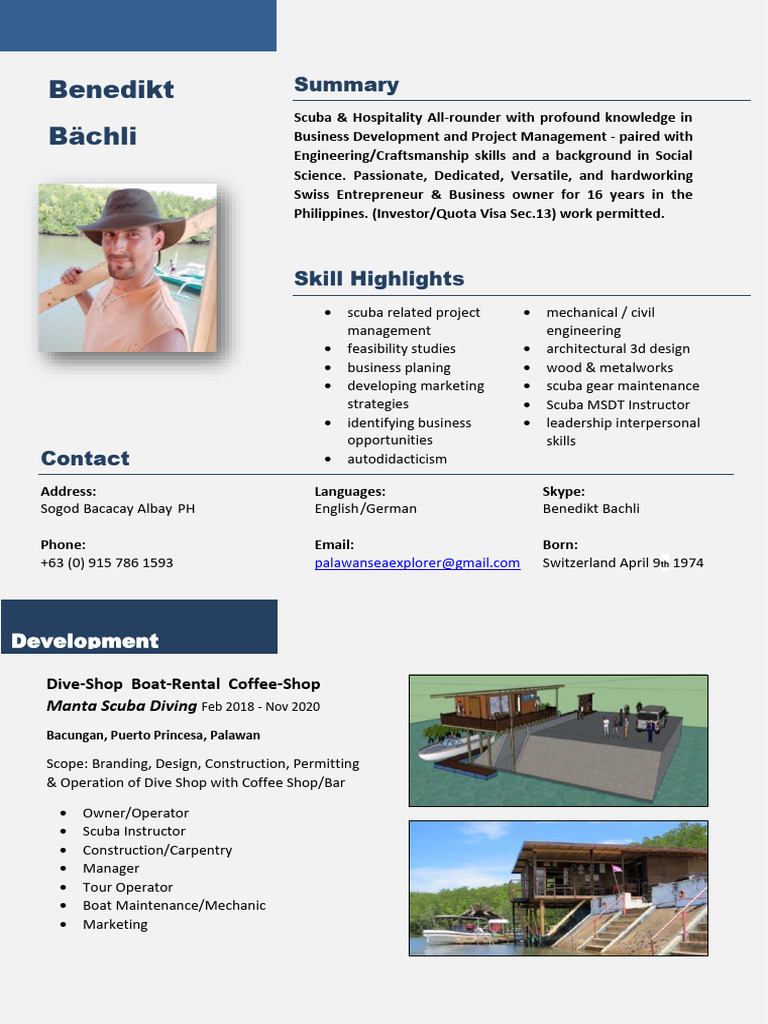 Palawanseaexplorer CV-Portfolio | PDF | Scuba Diving | Underwater Diving