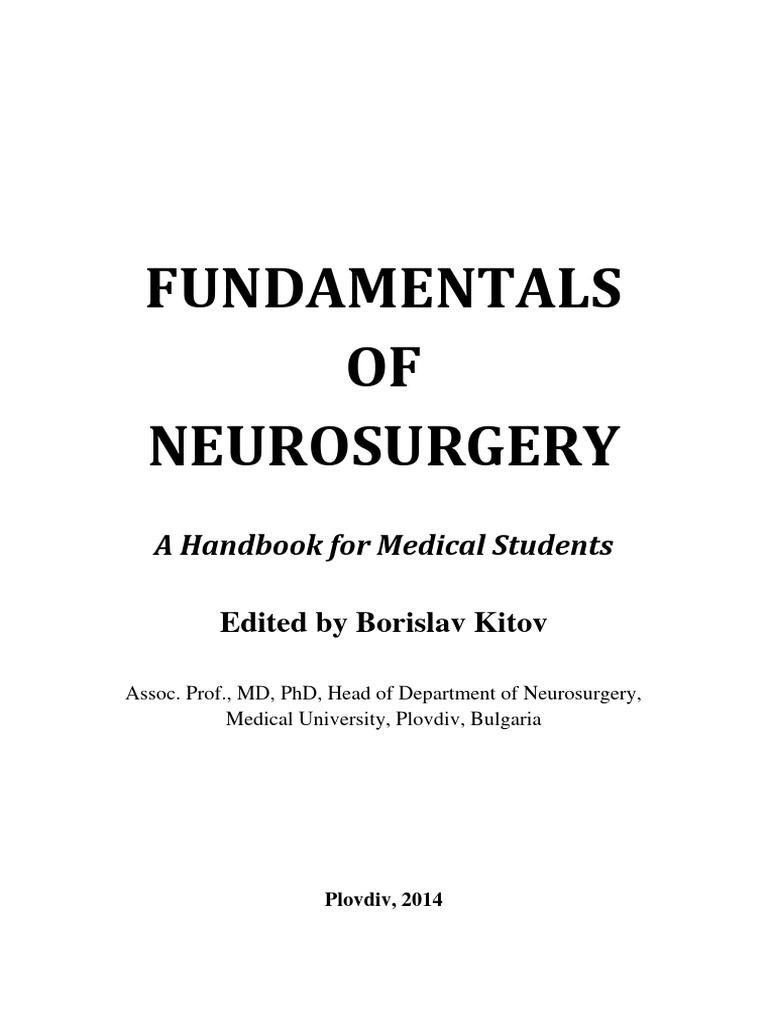Neurosurgery Fundamentals Handbook | PDF | Magnetic Resonance Imaging ...