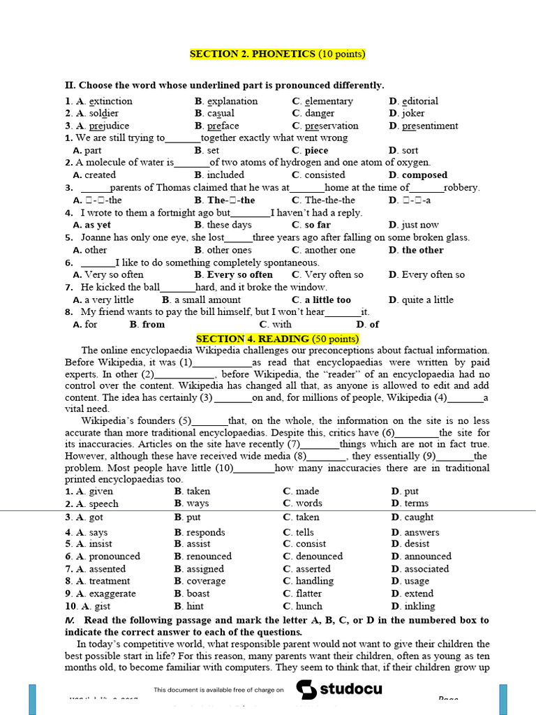 11 HSG Anh 9 Tinh Phu Tho 2017 2018 | PDF | Wikipedia