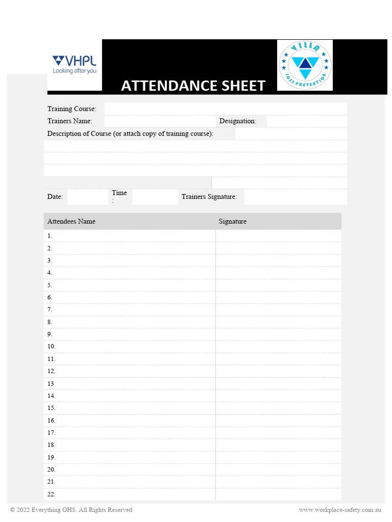Training Attendance Record | PDF