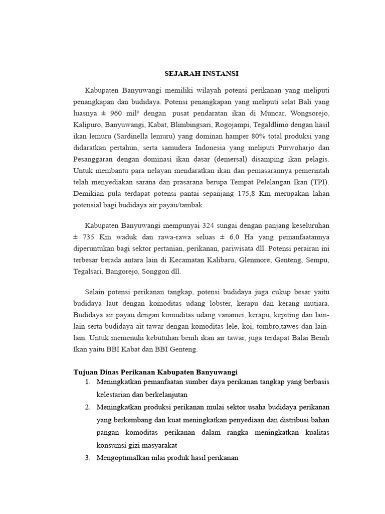Sejarah Instansi | PDF
