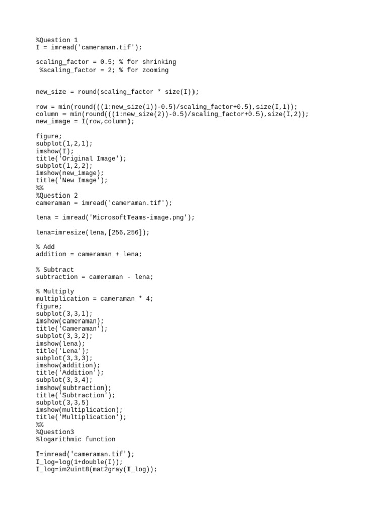 Matlab Project | Download Free PDF | Multiplication | Signal Processing