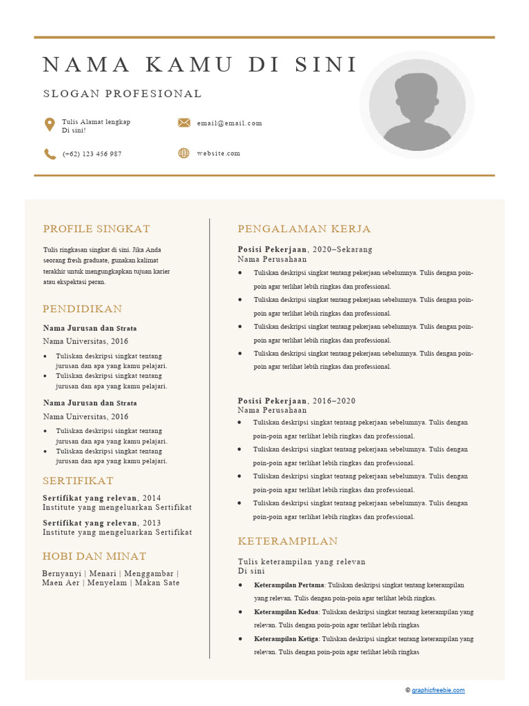 Template CV Gratis Indonesia | PDF