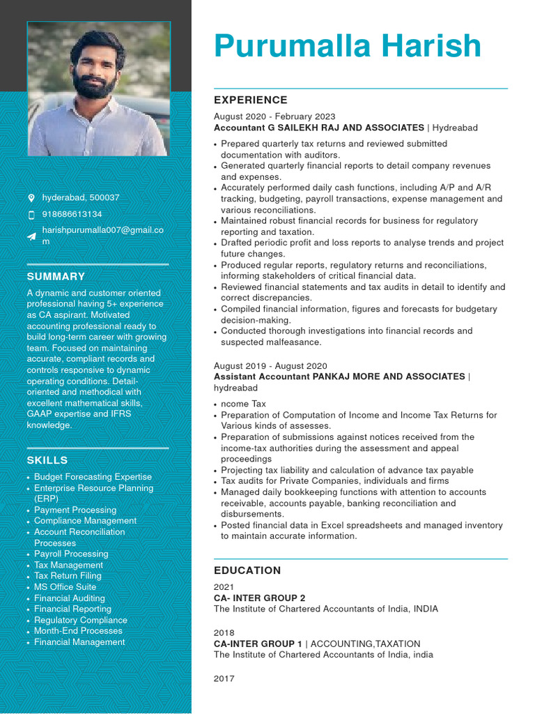 Purumalla Harish CV | PDF