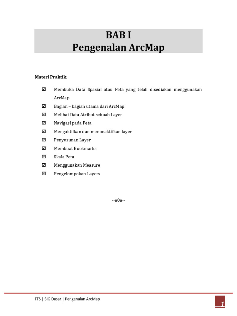 1 - Pengenalan ArcMap | PDF