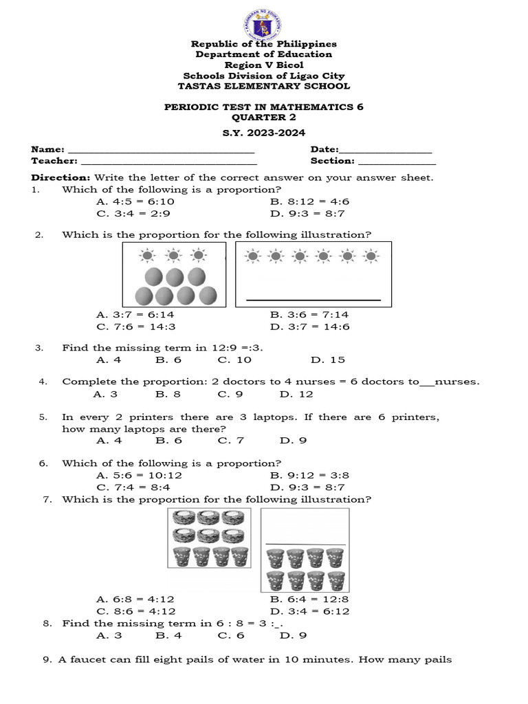 Q2 Math 6 | PDF | Multiplication | Exponentiation