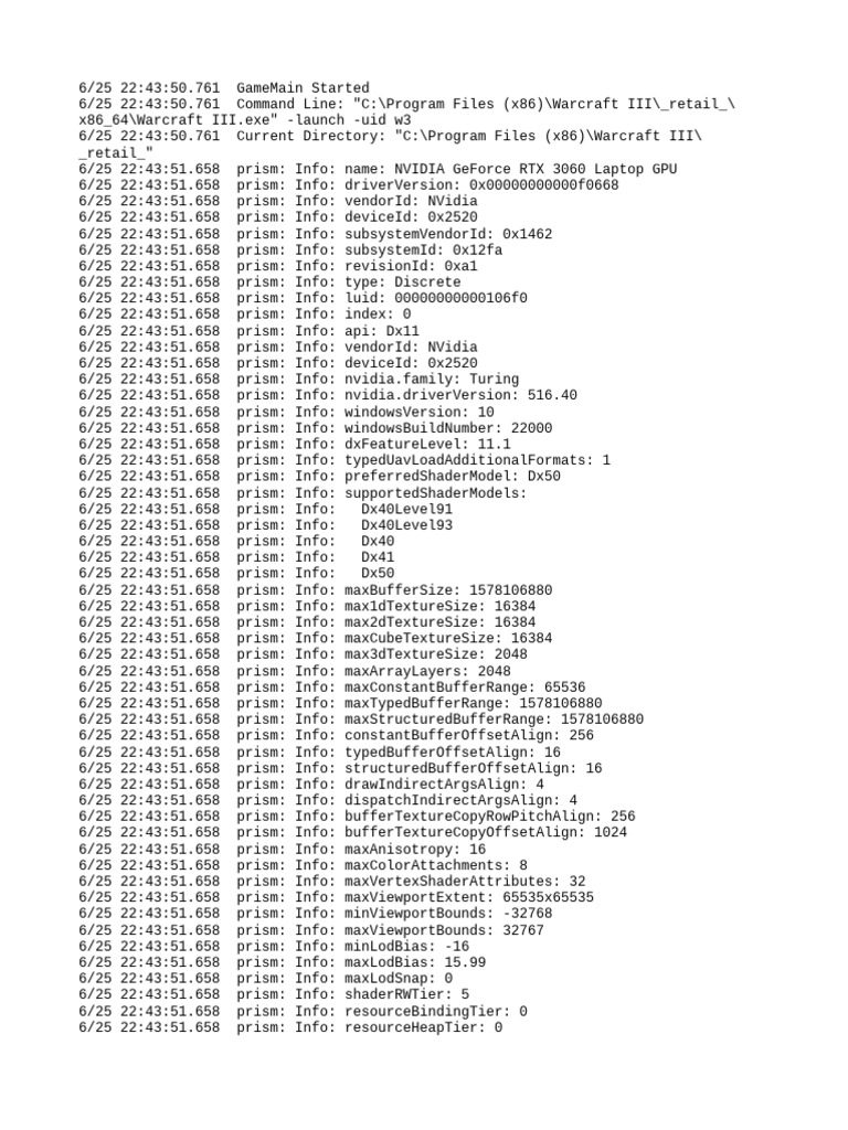 War 3 Log | Download Free PDF | Computing | Computer Hardware