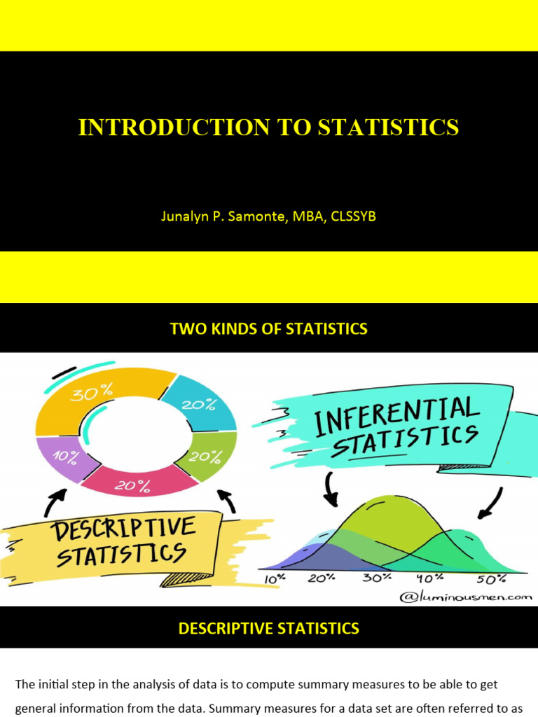Introduction to Statistics - 2023-2024 | PDF | Statistics | P Value