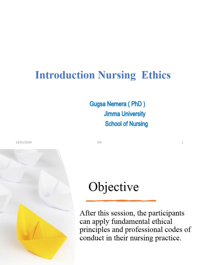 1.1. Introduction To Nursing Ethics | PDF | Morality | Informed Consent