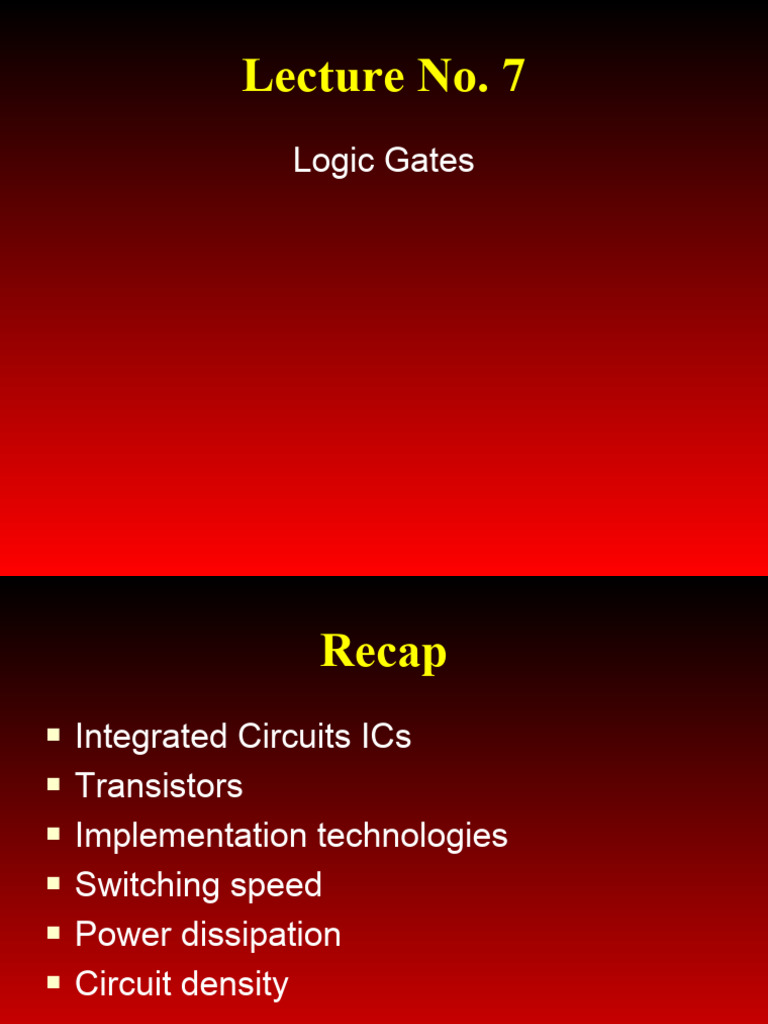 Lec 07 | PDF | Cmos | Logic Gate