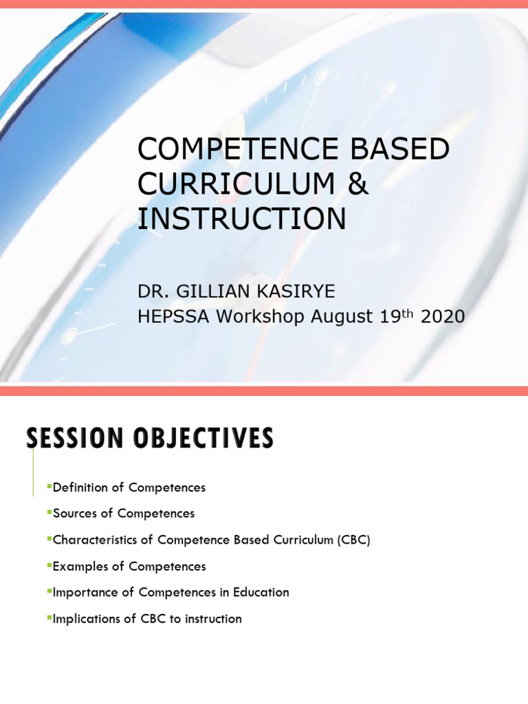 Dr Gillian Kasirye Competency Based Curriculum Download Free Pdf
