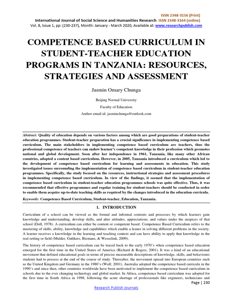 Competence Based Curriculum-8454 | PDF | Curriculum | Learning