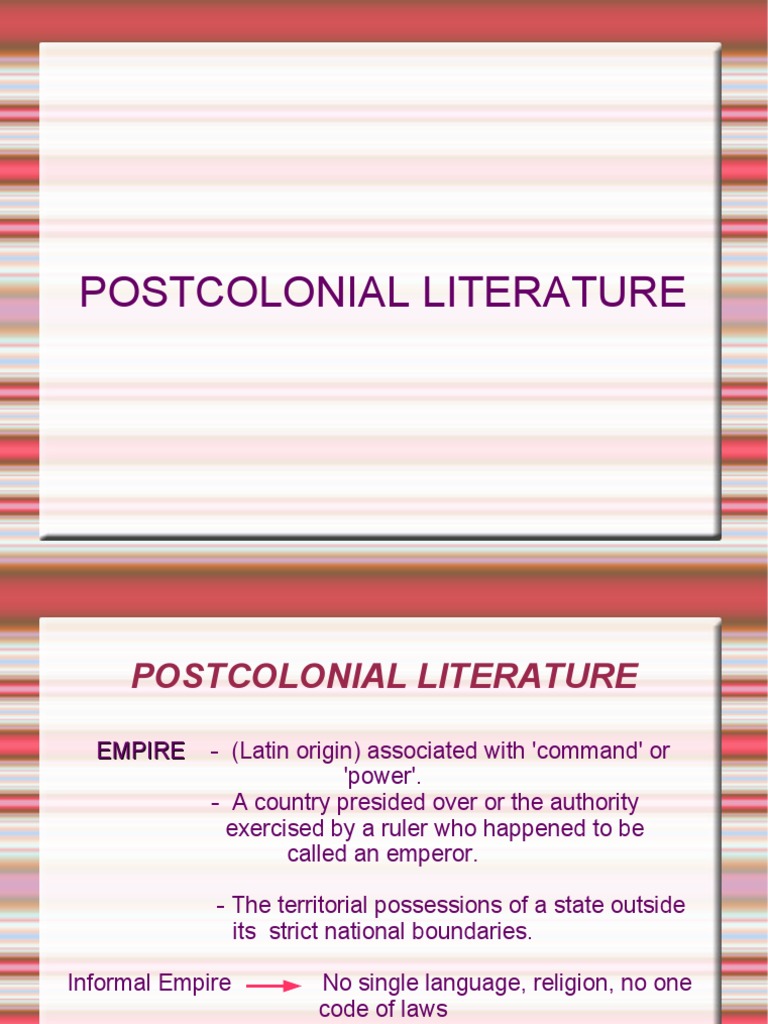 Post Colonial Literature | PDF | Colonialism | Postcolonialism