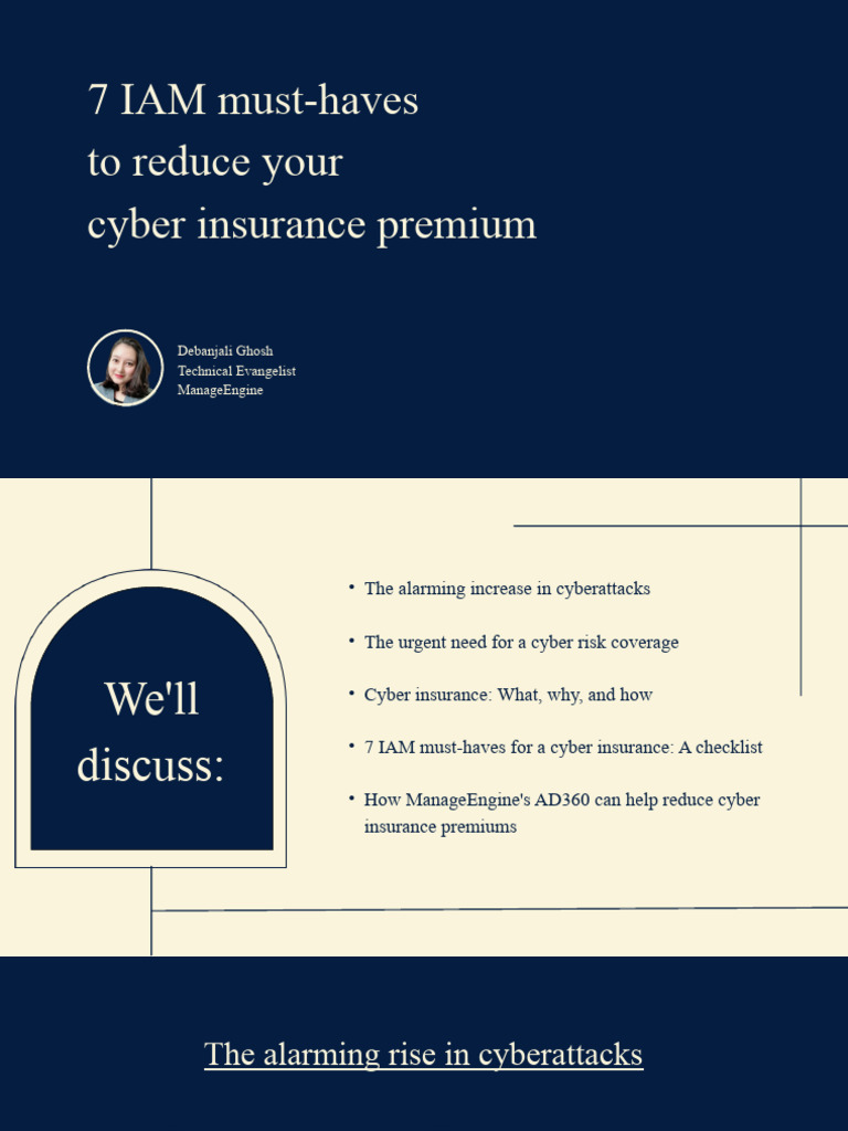 Cyber Insurance IAM Essentials | PDF | Security | Computer Security
