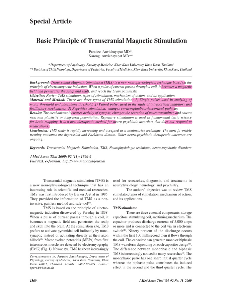 Basic Tms | PDF | Cerebral Cortex | Motor Neuron