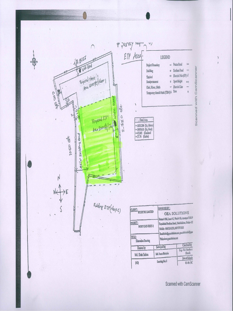 Survey Report of ETP Area - Receive From Civil Team - Scan | PDF