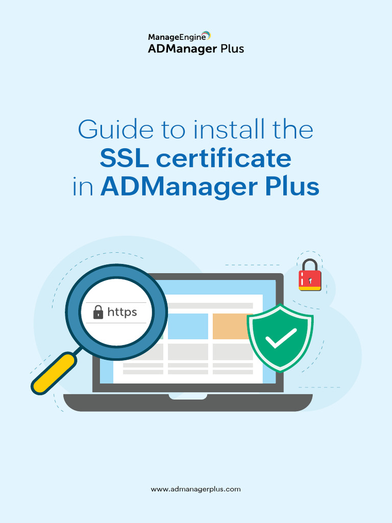 Guide To Install The SSL Certificate in Admanager Plus | PDF | Transport Layer Security | Public ...