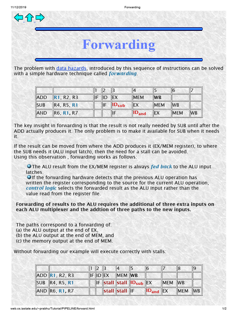 Pipelining - Forwarding | PDF | Computer Programming | Central Processing Unit