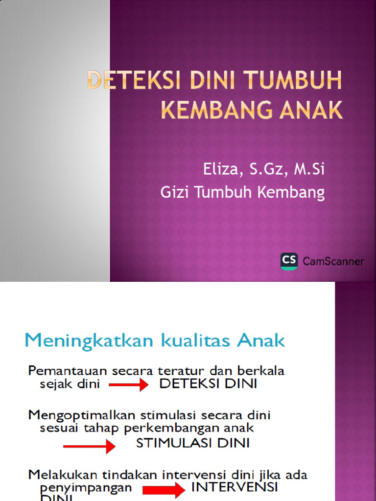 Deteksi Dini Tumbuh Kembang Anak - ELIZA | PDF