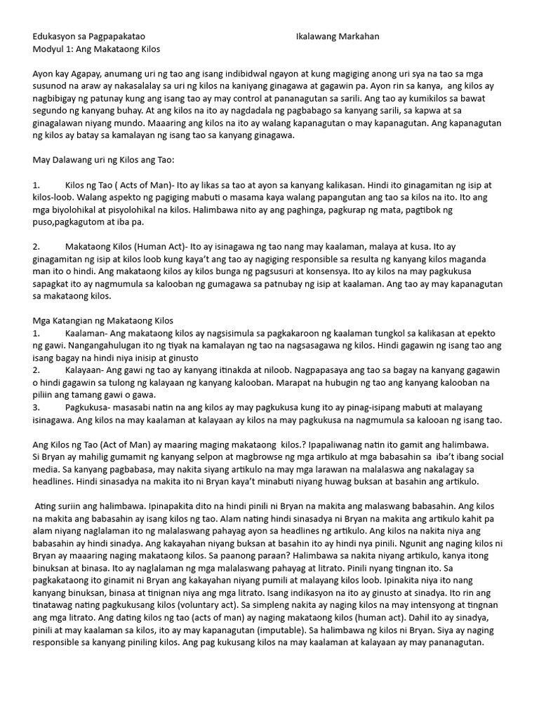 Q2 Ohs Esp10 - Mod1 7 | PDF