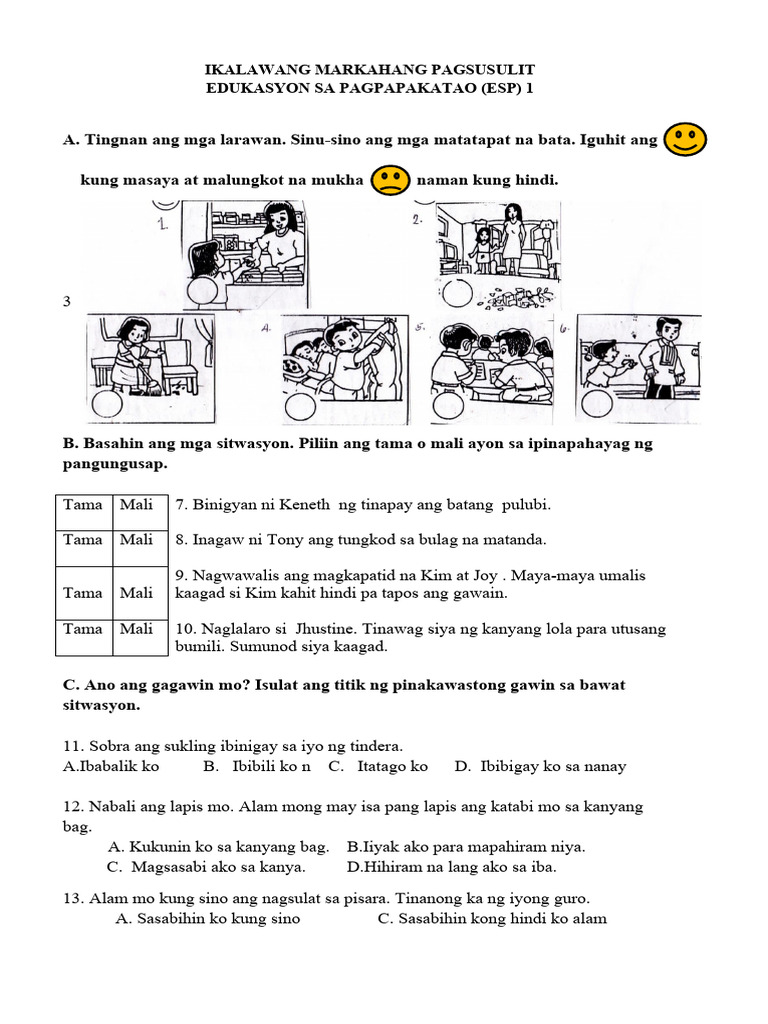 PT - ESP 1 - Q2 Final | PDF