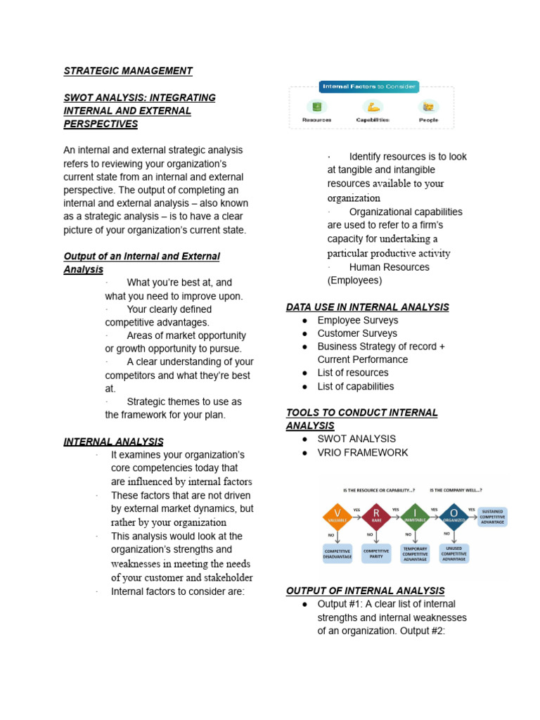 Strat and Ibt | PDF | Strategic Management | Swot Analysis