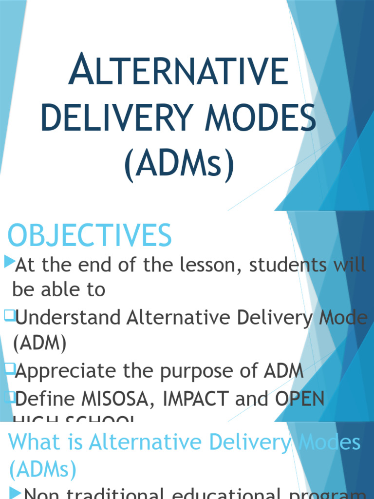 Alternative Delivery Mode | Download Free PDF | Learning | Teachers