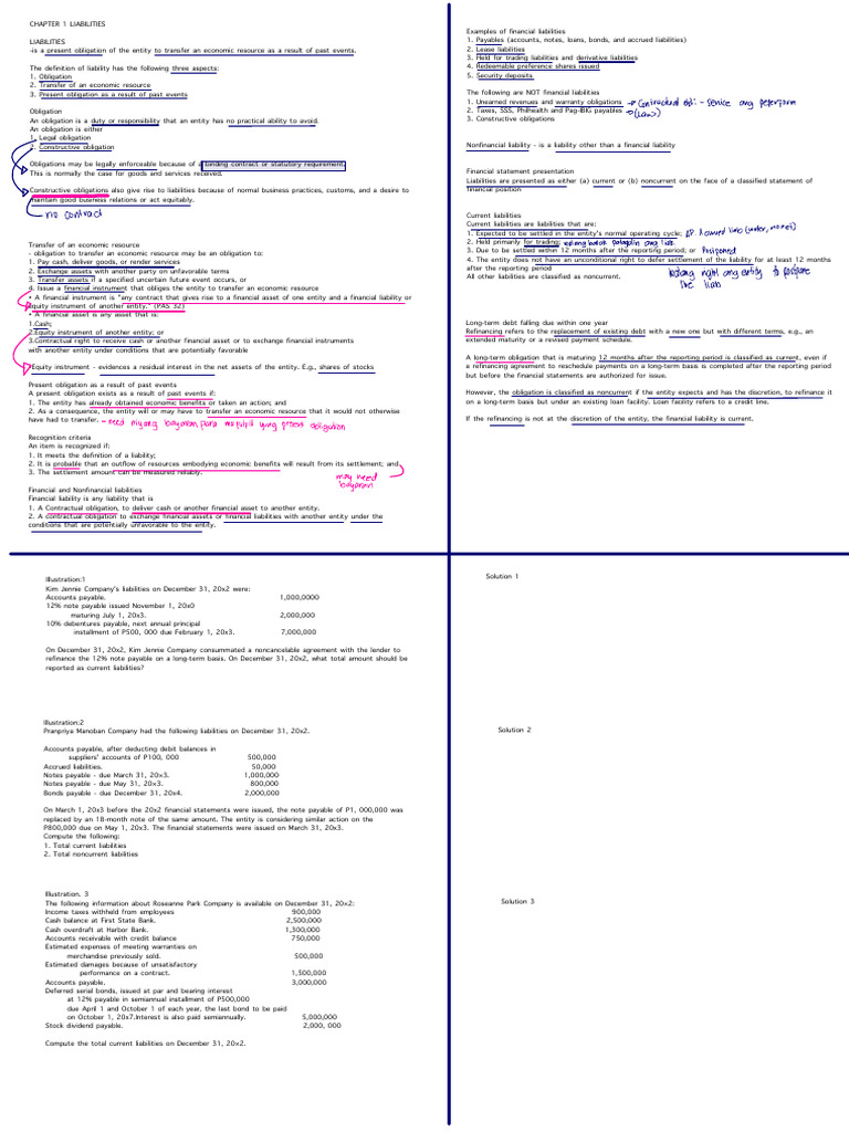 Intacc Chapter 1 | PDF | Refinancing | Liability (Financial Accounting)