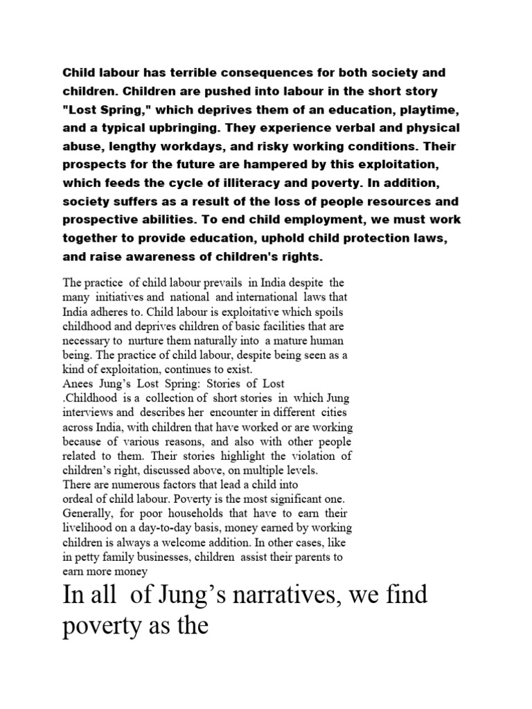 Child Labour Has Terrible Consequences For Both Society and Children ...