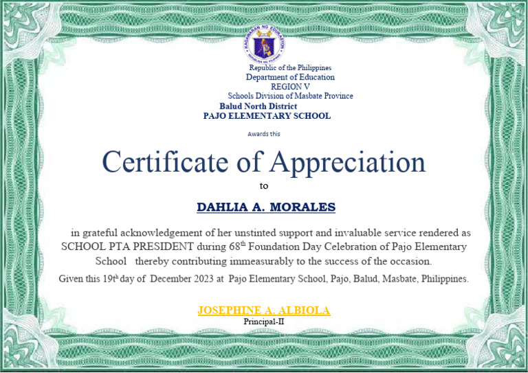 Certificate of Commendation | PDF