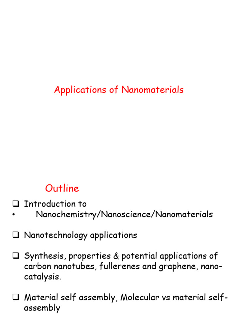 Applications of Nanomaterials | PDF | Carbon Nanotube | Fullerene