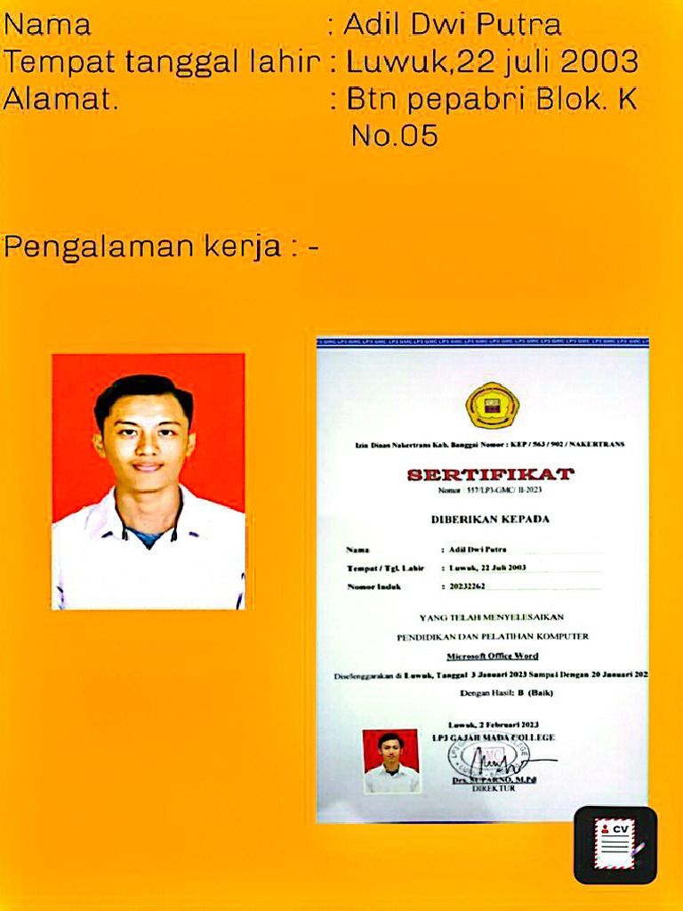 Cv. Adil Dwi Putra | PDF