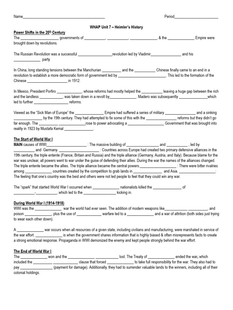 Heimler WHAP Notes Unit 7 | PDF | The Holocaust | World War II Heimler WHAP Notes Unit 7 | PDF | The Holocaust | World War II