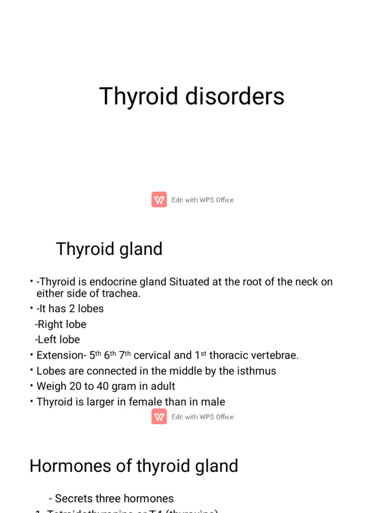 Thyroid Disorders | PDF | Hypothyroidism | Thyroid