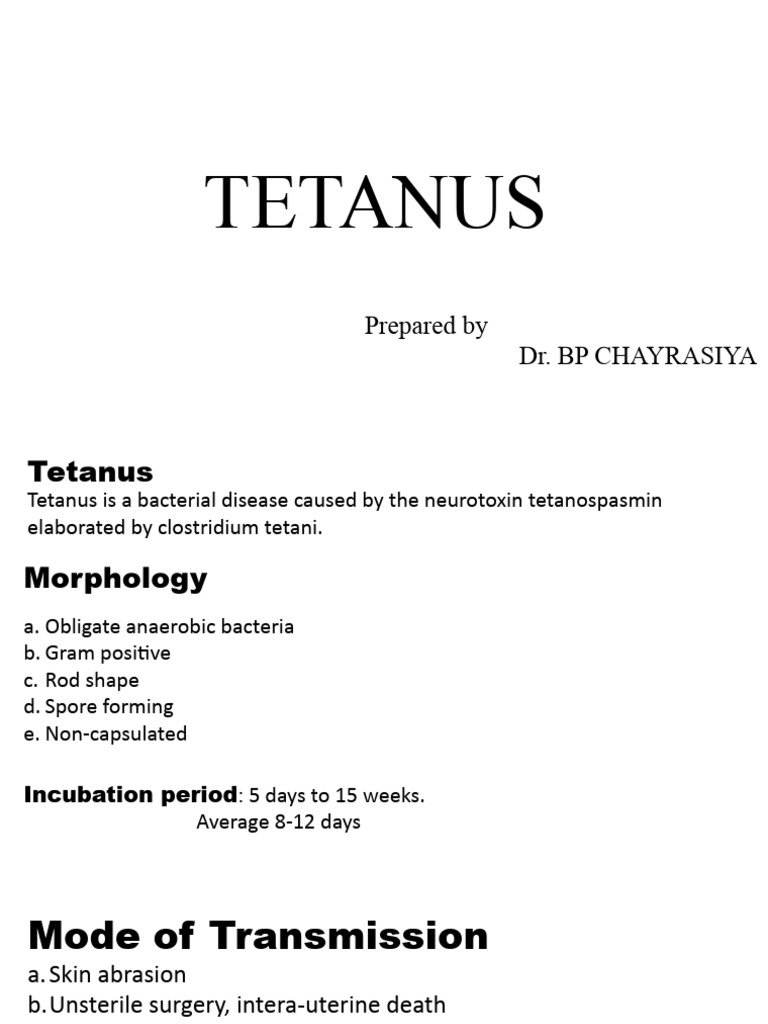 Tetanus | PDF